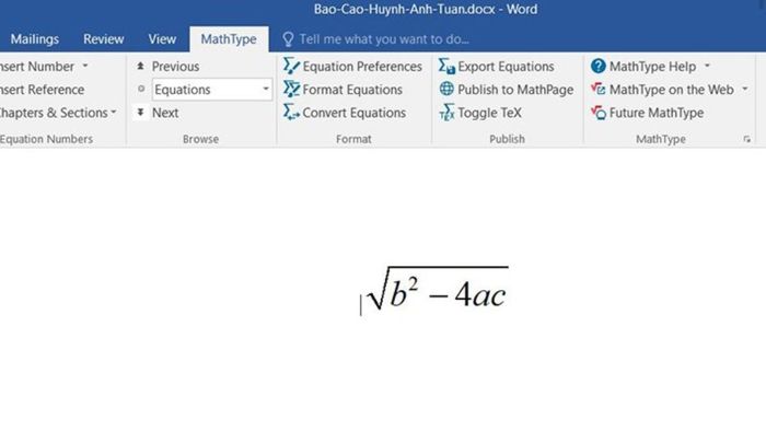 Hướng dẫn tích hợp và sử dụng MathType trong Word một cách hiệu quả