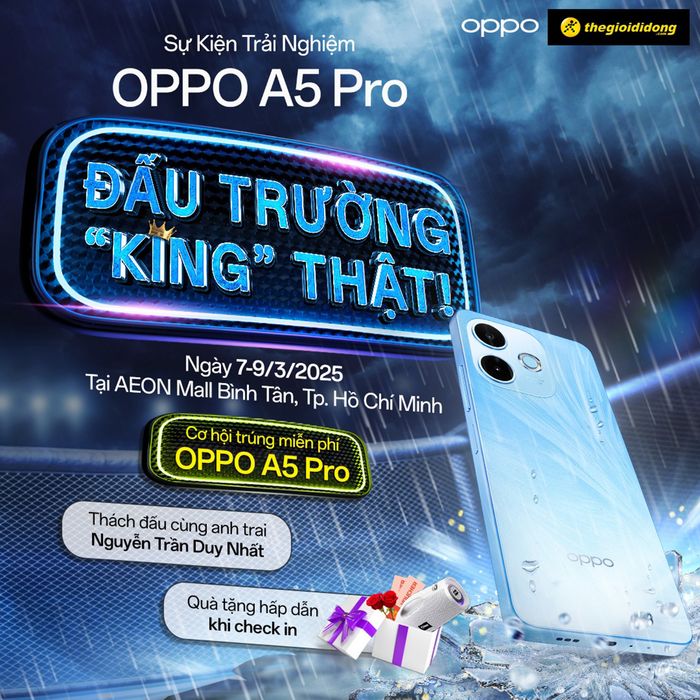 Sự kiện giới thiệu và trải nghiệm thực tế OPPO A5 Pro sắp được tổ chức