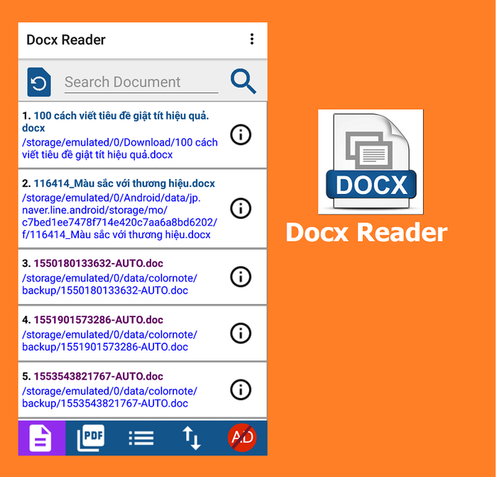 Ứng dụng Đọc và Chuyển đổi Tài liệu Docx - Link tải miễn phí, hướng dẫn sử dụng