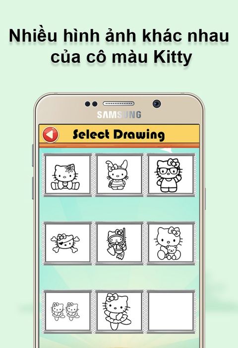 Ứng dụng Kitty Coloring & Drawing Book: Mèo Kitty trong bức tranh ...