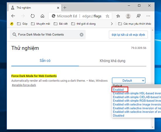 Kích hoạt Chế độ Tối trên trình duyệt Microsoft Edge - Mytour