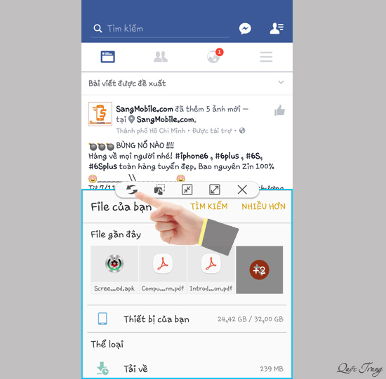 Hướng dẫn thay đổi vị trí của hai cửa sổ trong chế độ Multi Window trên ...