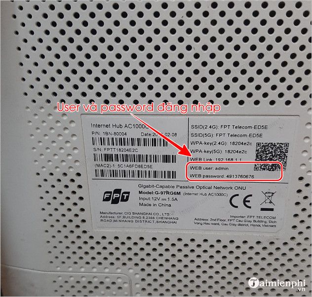 Thu thập User và Pass để truy cập modem FPT, cấu hình và đổi mật khẩu wifi