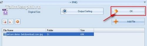 Chuyển đổi hình ảnh thành định dạng PNG với Format Factory