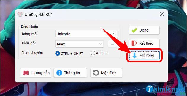 Hướng dẫn Cách Bật/Tắt tiếng Việt theo từng ứng dụng trên Unikey 4.6 RC1