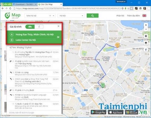 Bí quyết sử dụng Cốc Cốc Map trên máy tính và laptop