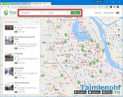 Bí quyết sử dụng Cốc Cốc Map trên máy tính và laptop