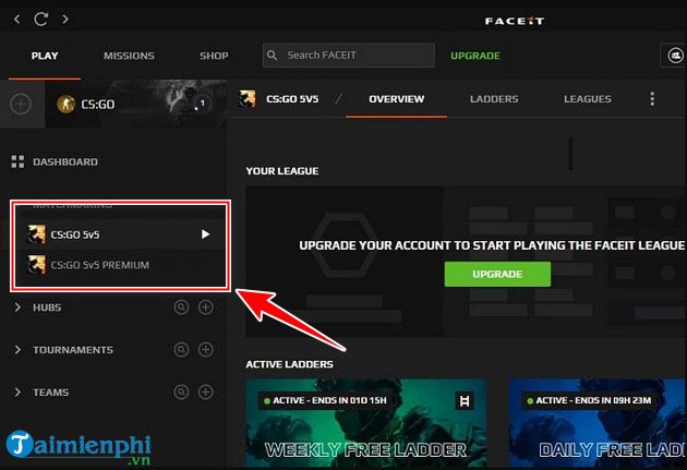 Hướng dẫn tải và tham gia CSGO trên FACEIT cho máy tính