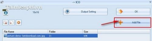 Chuyển đổi hình ảnh thành định dạng ICO với Format Factory