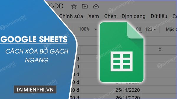 Bí quyết loại bỏ dấu gạch ngang trong Google Sheets