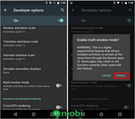 Bật tính năng đa nhiệm, kích hoạt Multi Window Mode trên Android 6.0