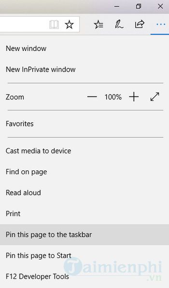 Bí quyết ghim trang web vào thanh Taskbar và Pin Web