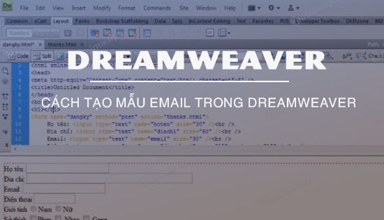 Tạo Mẫu Email Trong Dreamweaver