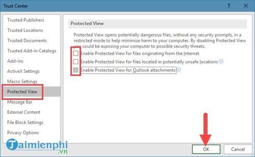 Bí mật tắt Enable Editing, Protected View khi khởi động Word, Excel, Office