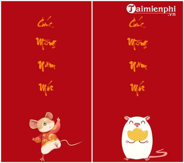 Bộ hình nền Chuột Dễ Thương, vô cùng đáng yêu cho Tết Canh Tý 2020