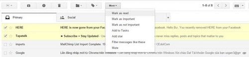 Bí quyết nhận biệt email đã đọc và chưa đọc trong Gmail