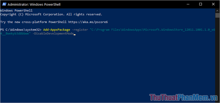 Restoring Microsoft Store on Windows 10