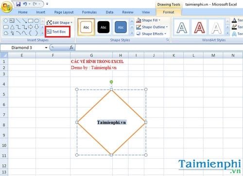 Drawing Shapes in Excel 2010, 2003, 2007, 2016, 2013