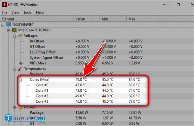 Checking CPU Temperature with CPU Z and HWMonitor
