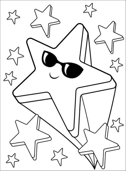Adorable and Simple Star Coloring Pages for Kids