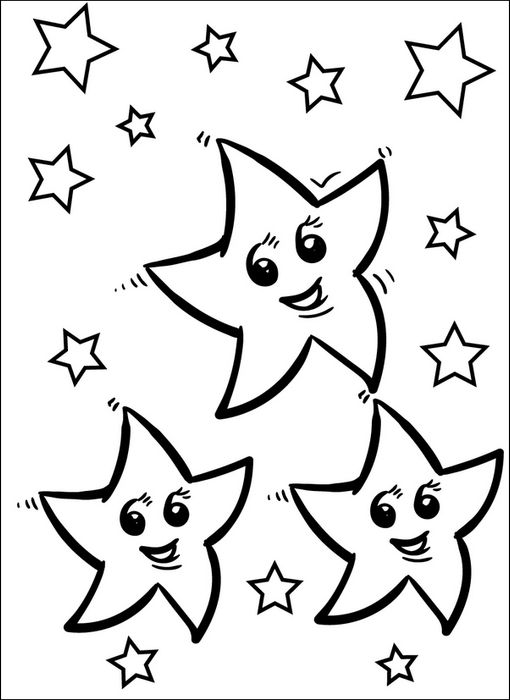 Adorable and Simple Star Coloring Pages for Kids