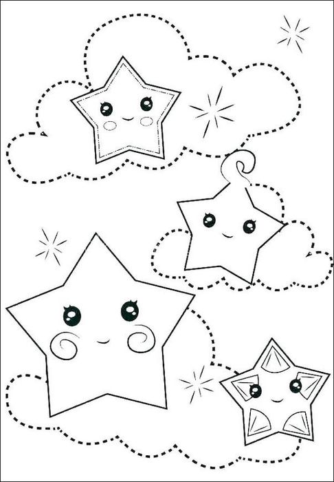 Adorable and Simple Star Coloring Pages for Kids
