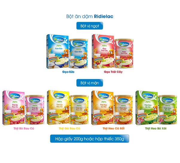 Tất cả những điều mẹ cần biết về bột ăn dặm Ridielac Vinamilk
