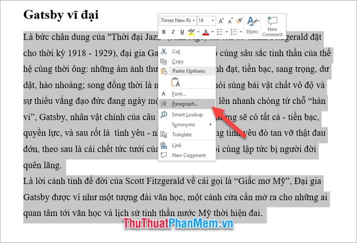 Adjusting Paragraph Spacing in Word
