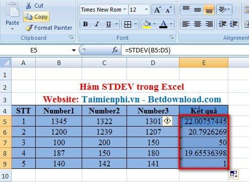 Exploring STDEV Function in Excel: Estimating Sample Standard Deviation