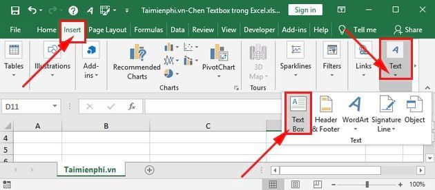 Guidelines for Inserting Textbox in Excel 2016 and Creating a Text Box