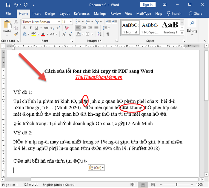 Fixing Font Errors When Copying from PDF to Word