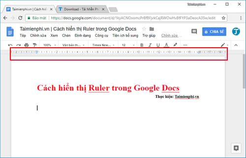 How to Show Ruler in Google Docs