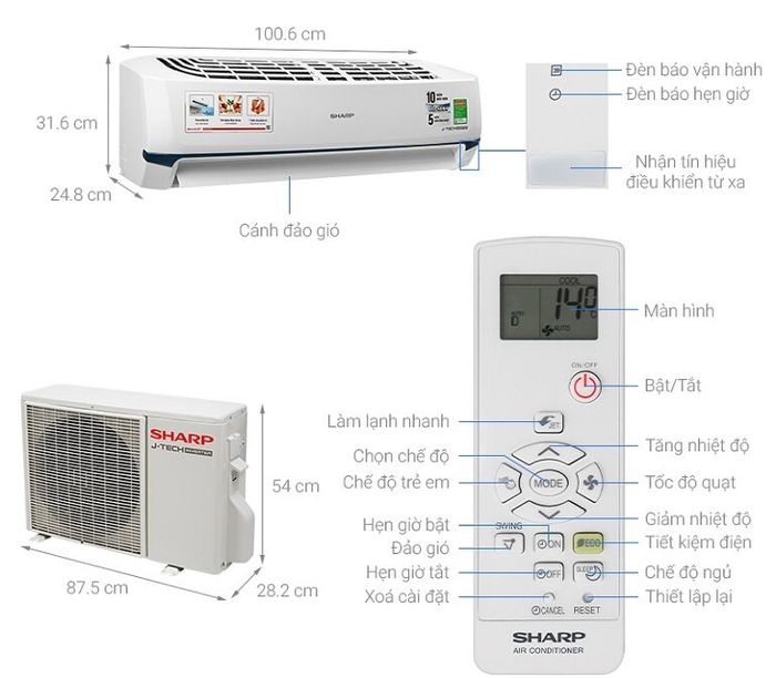 3 lợi ích tiết kiệm khi sử dụng điều hòa Inverter 18000 BTU Sharp AH ...