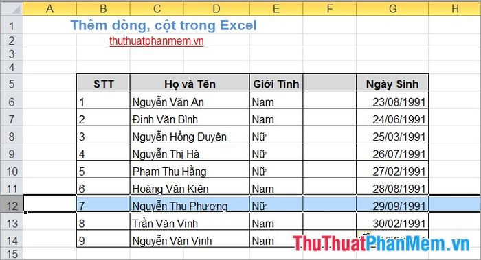 Adding Rows and Columns in Excel Adding Rows and Columns in Excel