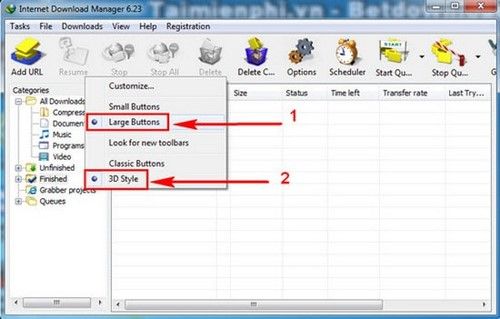 Customize IDM Interface, Change Themes for IDM