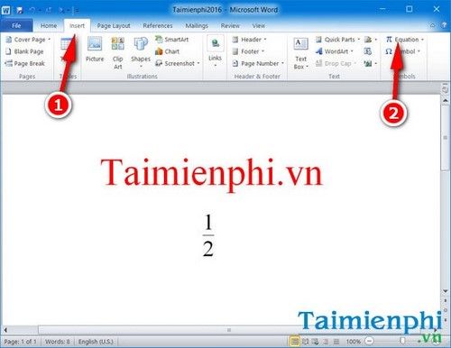 How to write fractions in Word, typing fraction formulas in Word 2003,