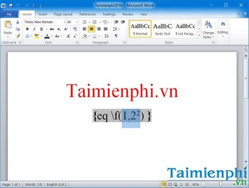 How to write fractions in Word, typing fraction formulas in Word 2003,