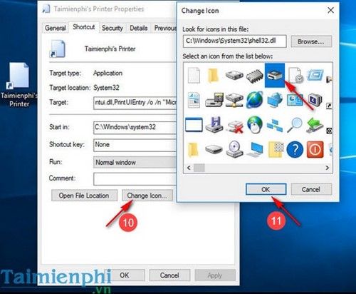 Create shortcuts for the Printer Queue on Windows 10