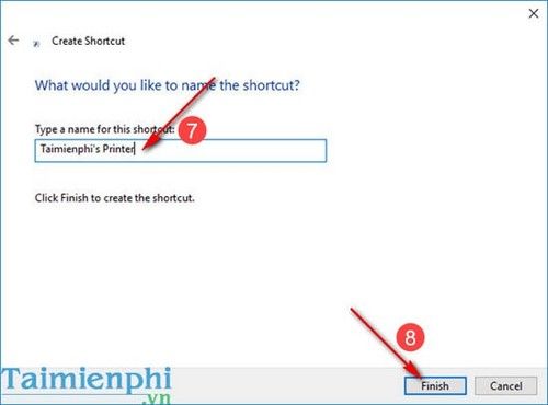 Create shortcuts for the Printer Queue on Windows 10