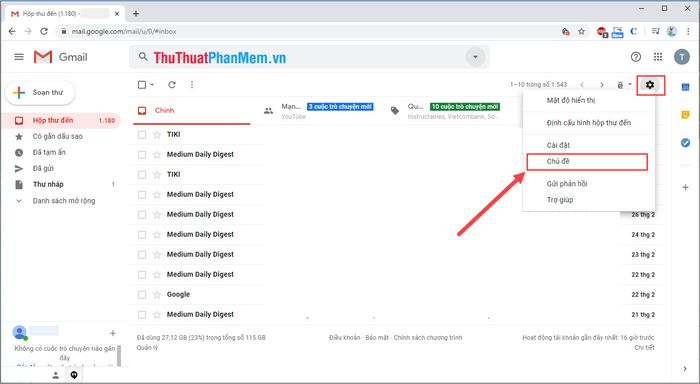 How to Customize Gmail Interface and Change Gmail Theme