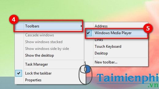 Activate and Display Windows Media Player on the Taskbar of your computer