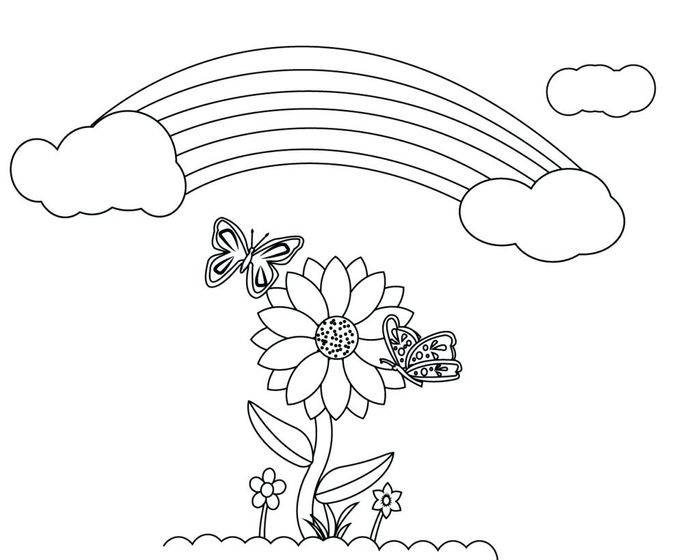 Coloring Page: Sunflower for Kids