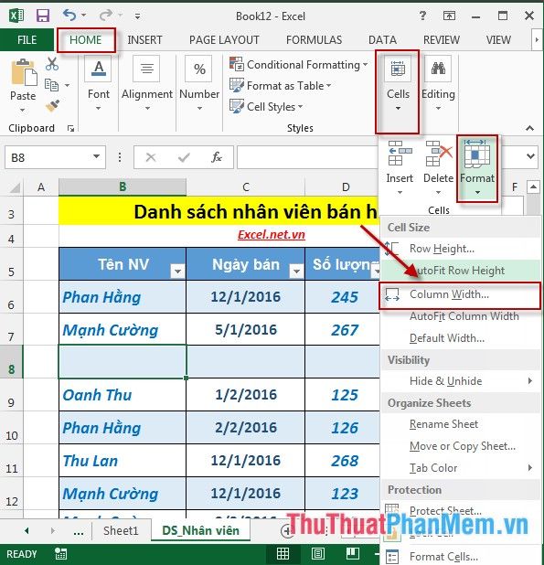 Managing Cells, Columns, and Rows in Excel Spreadsheets
