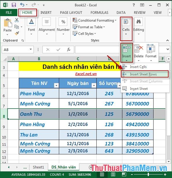 Managing Cells, Columns, and Rows in Excel Spreadsheets