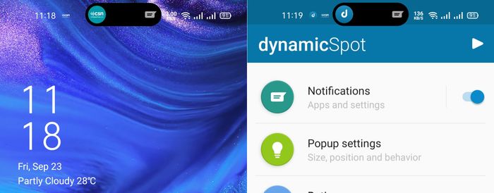 dynamicSpot: Mang đến “Cơn sóng biến đổi” của iPhone 14 Pro cho Android