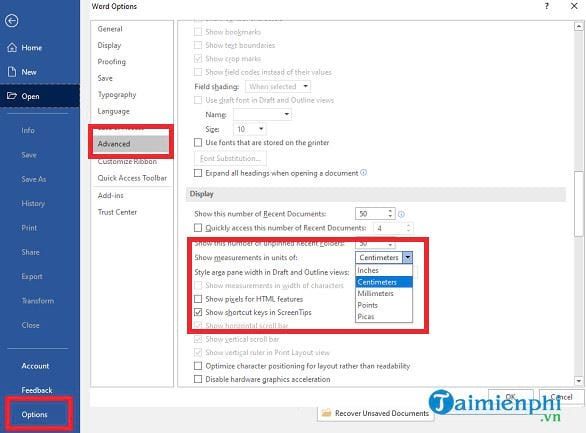 Changing Measurement Units on Word, Excel, PowerPoint Ruler