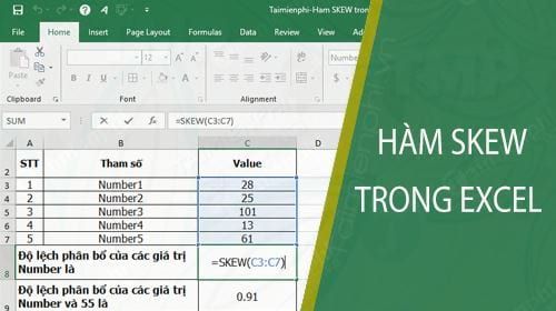 Excel's SKEW Function