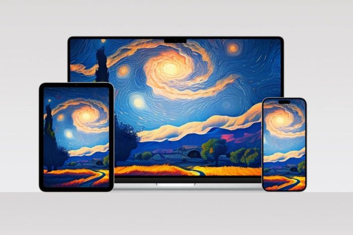 Khám phá bộ sưu tập hình nền Apple với phong cách hội hoạ của Van Gogh