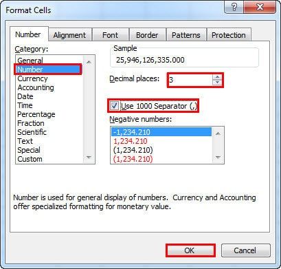 How to Add Thousand Separators to Numbers in Excel 2016, 2