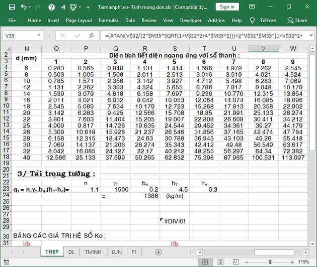 Free Excel spreadsheet for eccentric single pile calculation and settlement